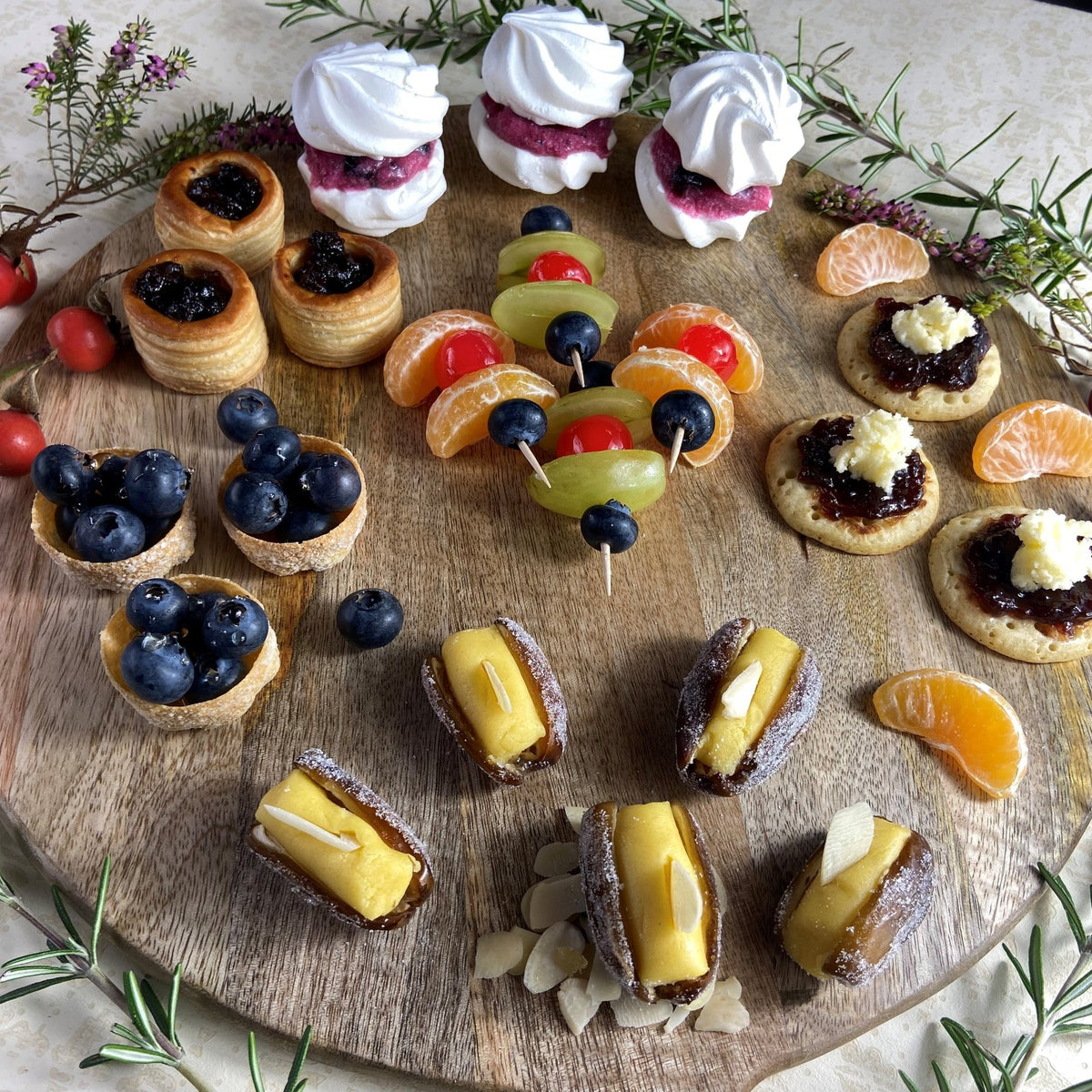Festive sweet canapes – Tiptree