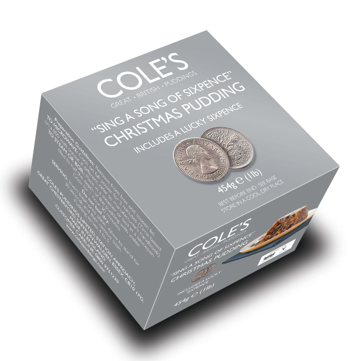 Cole's Sing a Song of Sixpence Christmas Pudding 454g – Tiptree