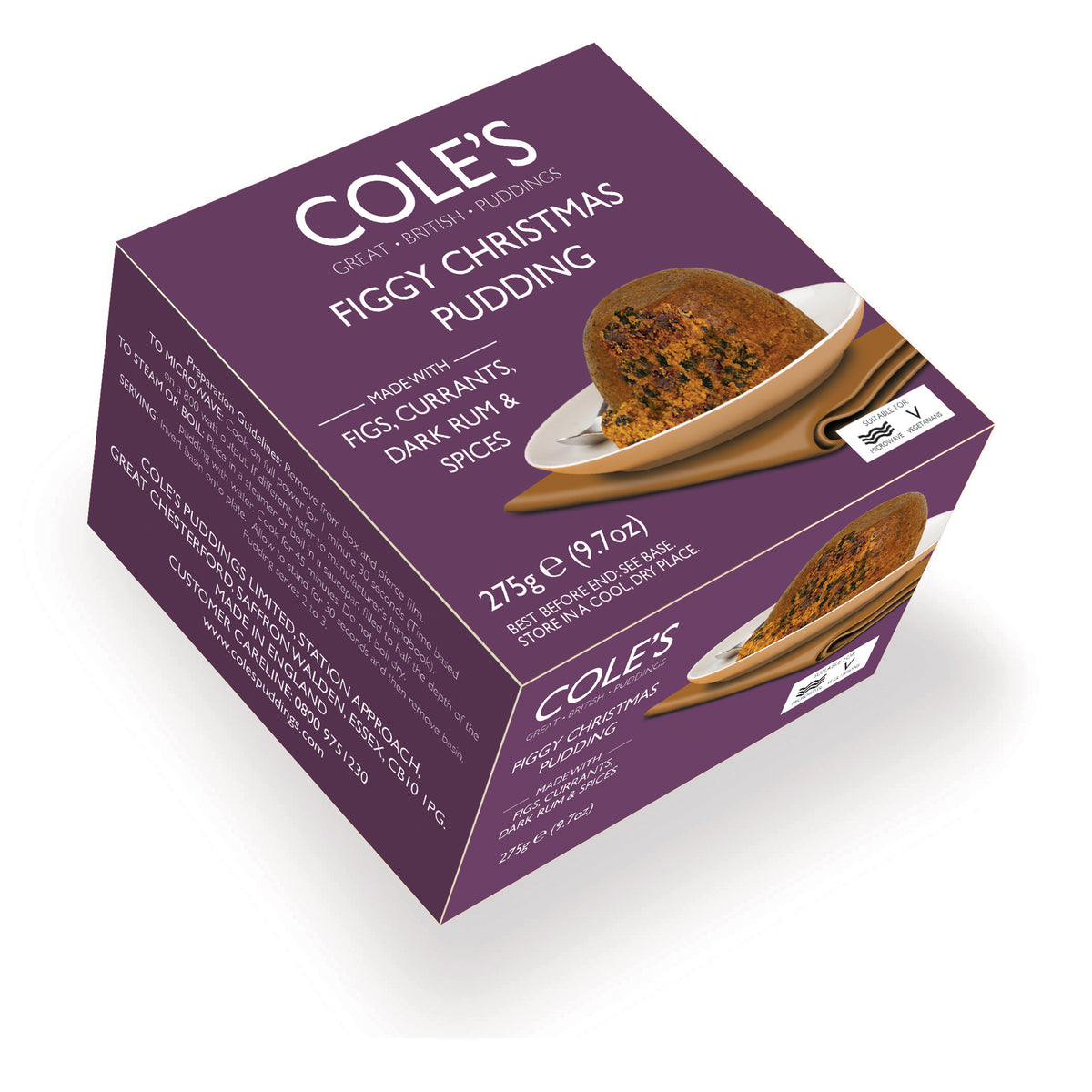 Cole's Figgy Christmas Pudding 275g – Tiptree