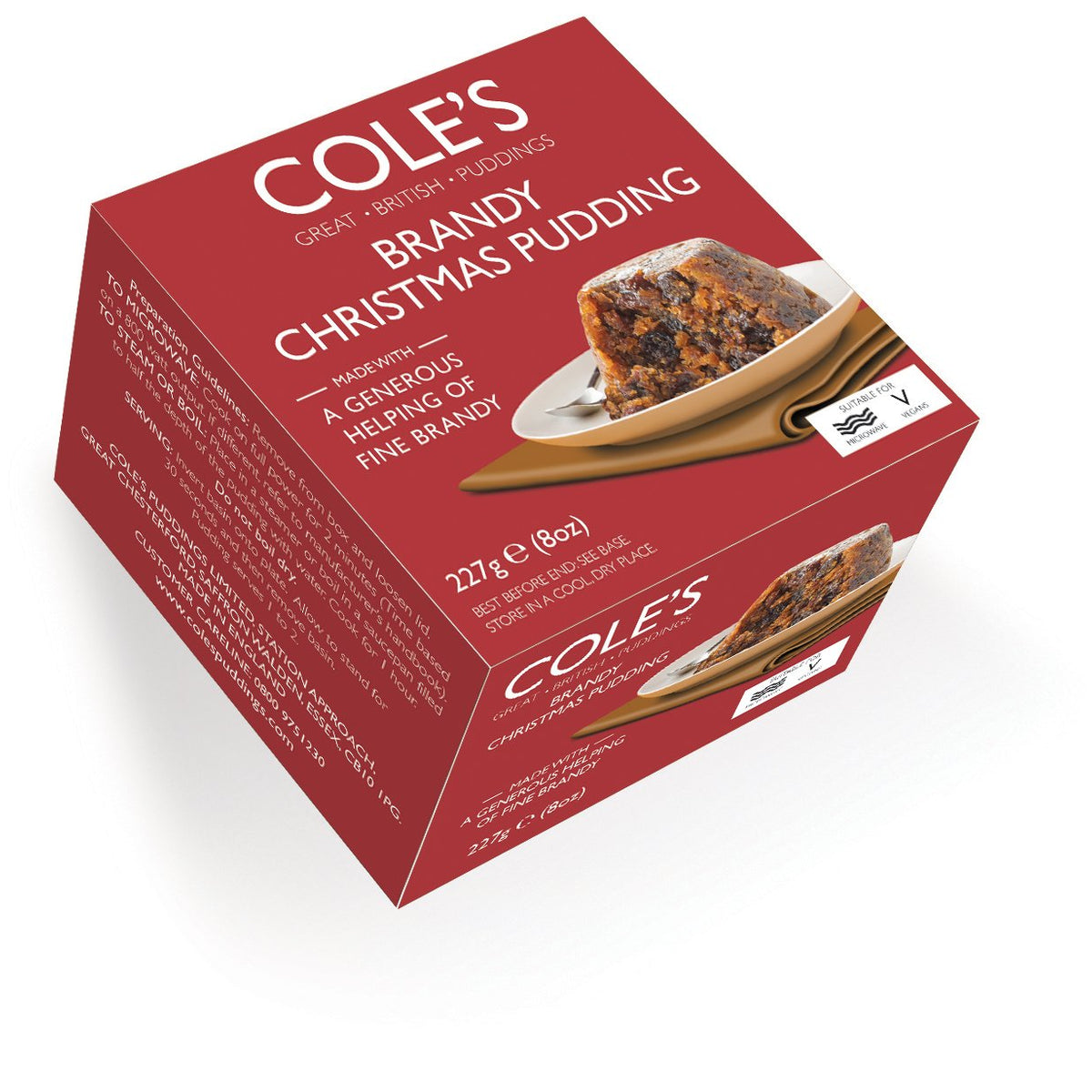 Cole's Brandy Christmas Pudding 227g – Tiptree